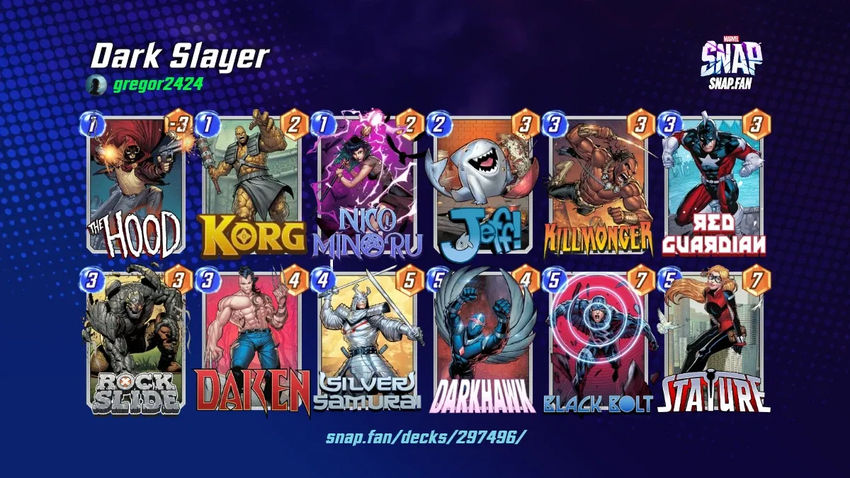 Dark Slayer by gregor2424 - Marvel Snap Decks - snap.fan