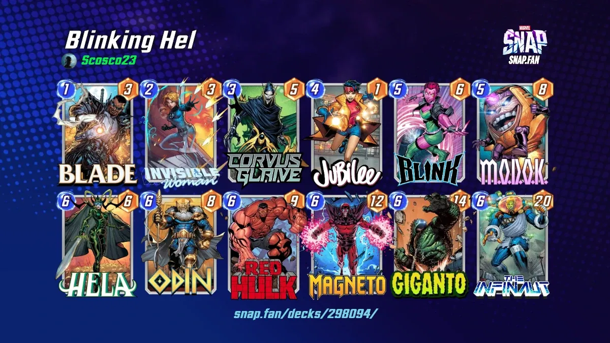 Blinking Hel by Scosco23 - Marvel Snap Decks - snap.fan