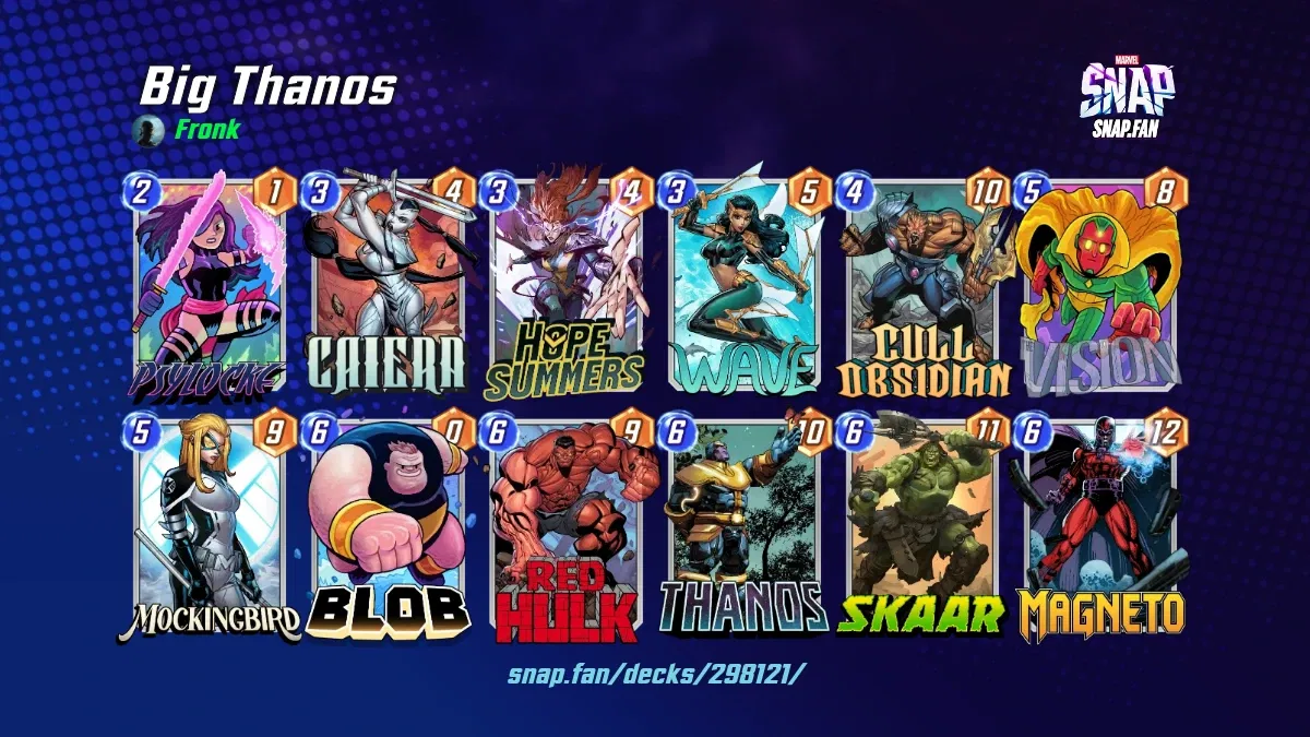 Big Thanos by Fronk - Marvel Snap Decks - snap.fan