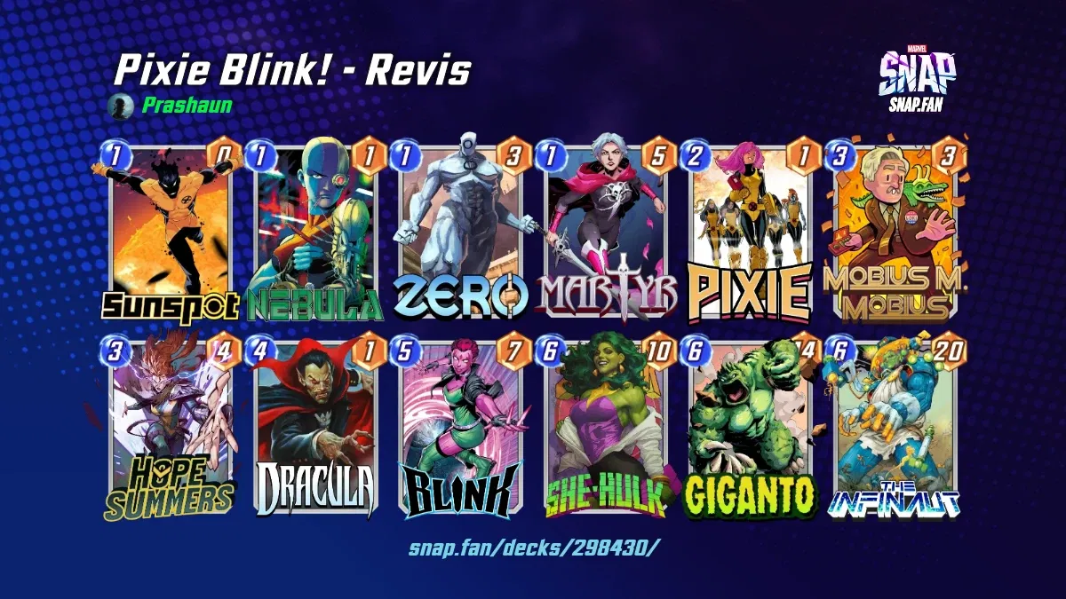 Pixie Blink! - Revis by Prashaun - Marvel Snap Decks - snap.fan