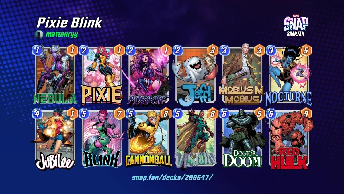 Pixie Blink by mattenryy - Marvel Snap Decks - snap.fan