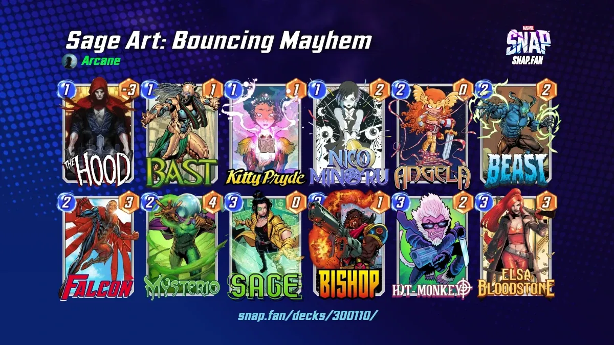 Sage Art: Bouncing Mayhem by Arcane - Marvel Snap Decks - snap.fan