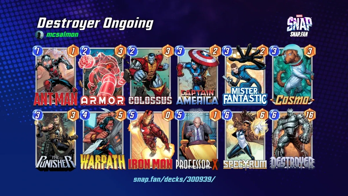 Destroyer Ongoing by mcsalmon - Marvel Snap Decks - snap.fan