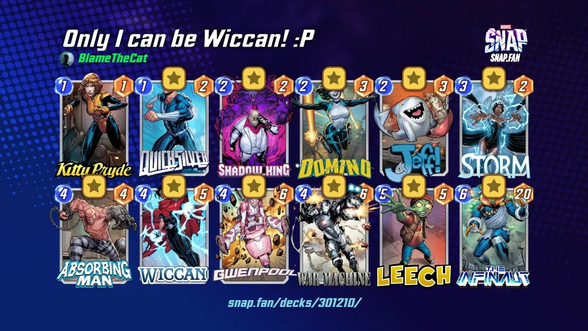 Only I can be Wiccan! :P by BlameTheCat - Marvel Snap Decks - snap.fan