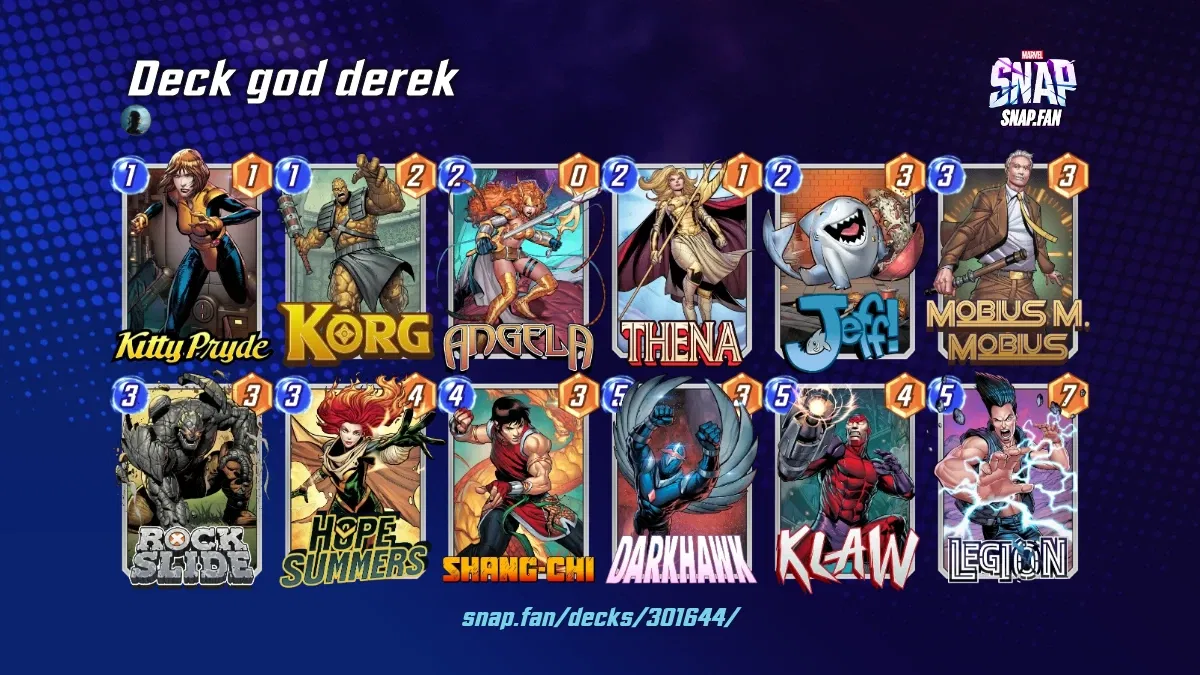 Deck god derek by None - Marvel Snap Decks - snap.fan