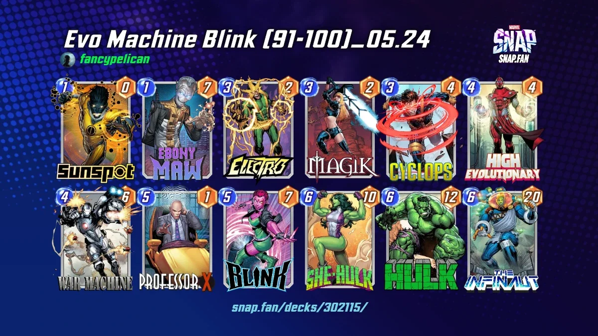 Evo Machine Blink (91-100)_05.24 by fancypelican - Marvel Snap Decks ...