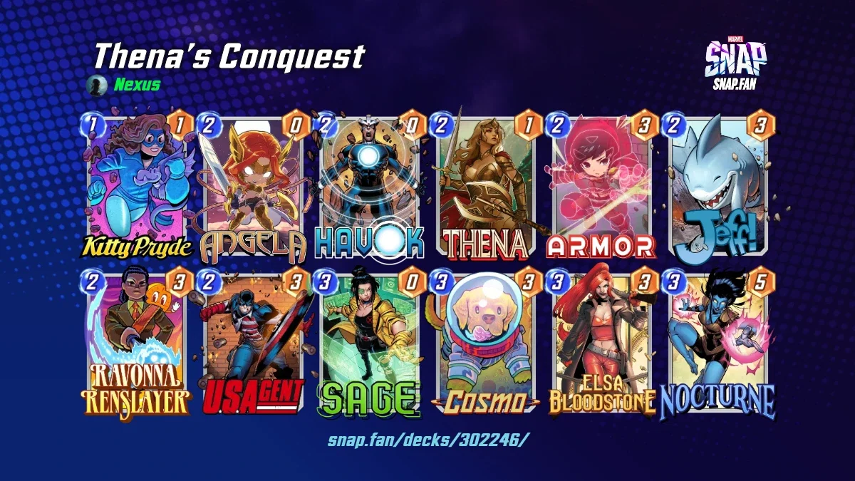 Thena’s Conquest by Nexus - Marvel Snap Decks - snap.fan