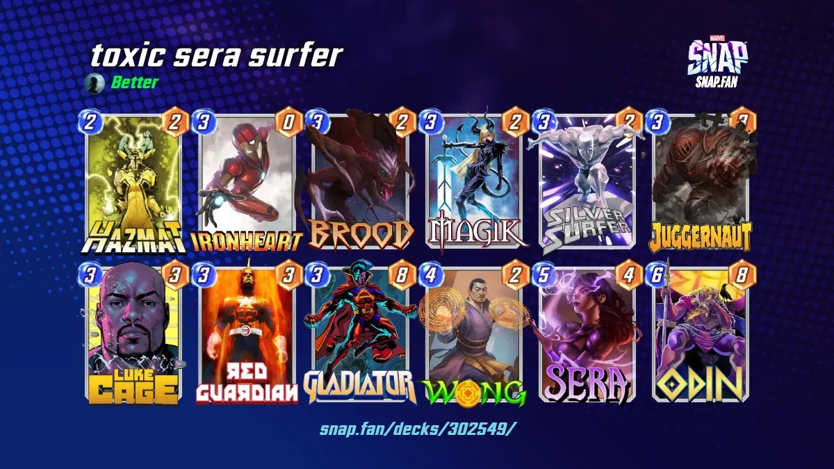 toxic sera surfer by Better - Marvel Snap Decks - snap.fan