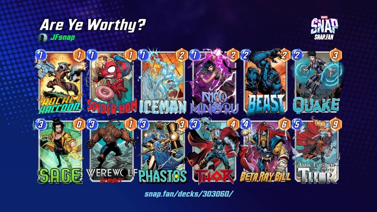 Are Ye Worthy? by JFsnap - Marvel Snap Decks - snap.fan