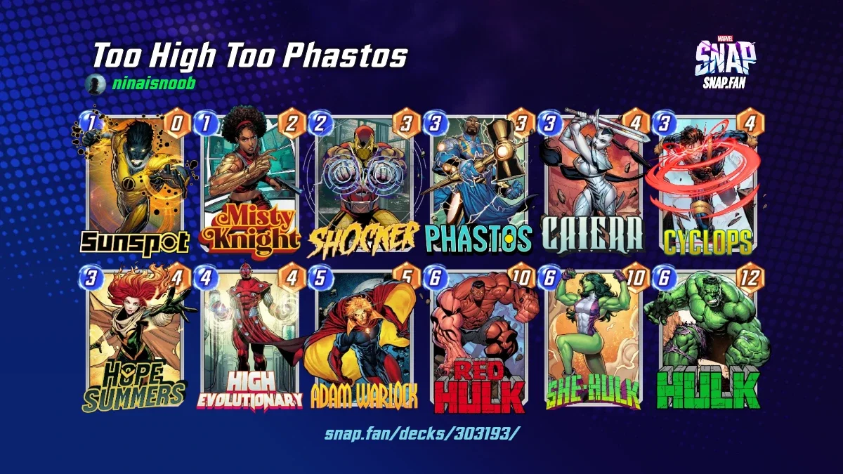 Too High Too Phastos by ninaisnoob - Marvel Snap Decks - snap.fan
