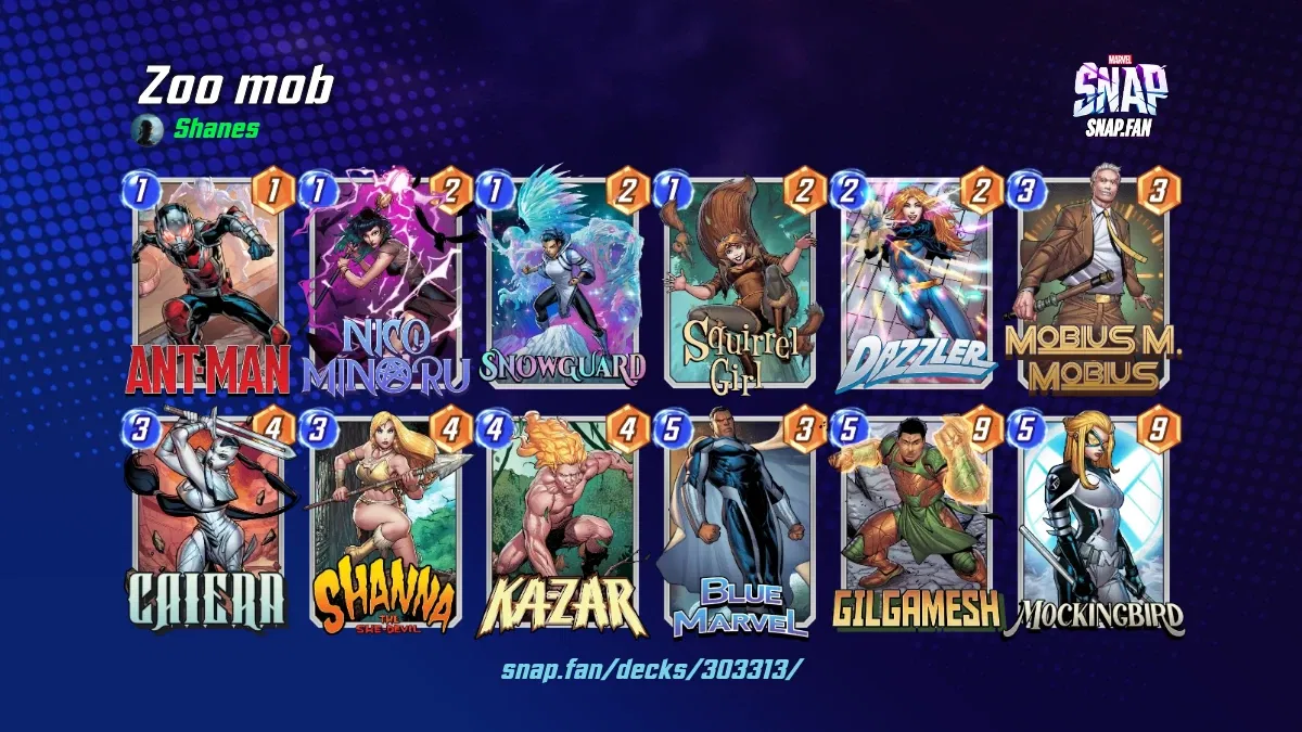 Zoo mob by Shanes - Marvel Snap Decks - snap.fan