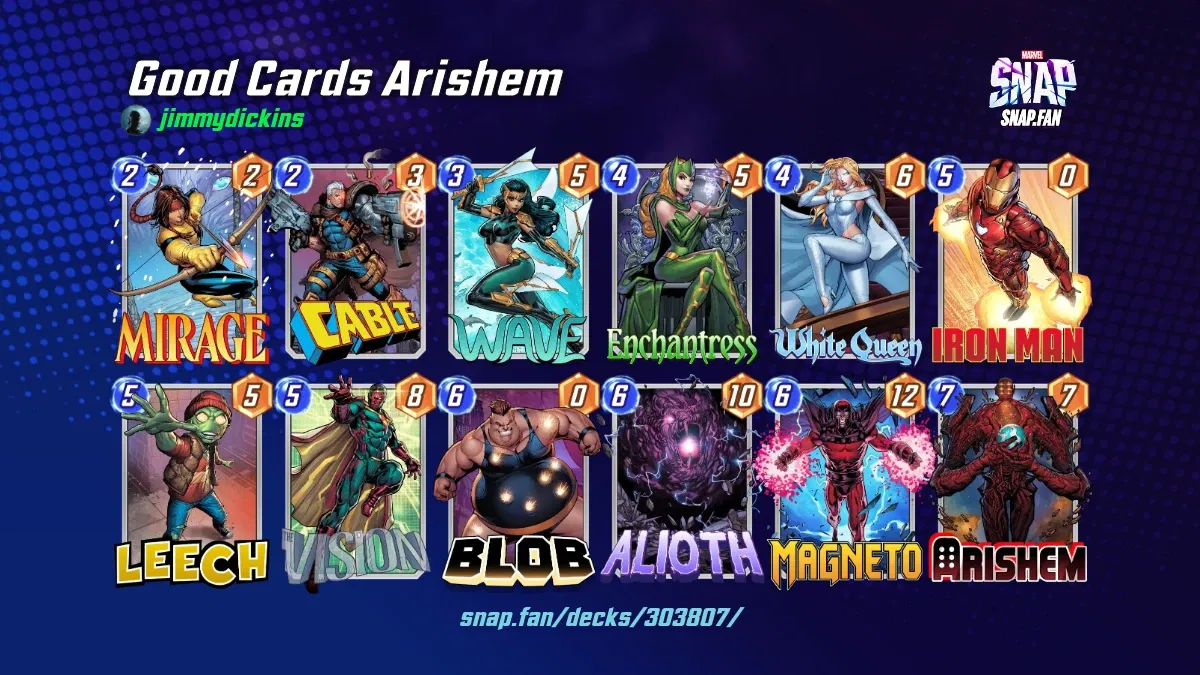 Good Cards Arishem by jimmydickins - Marvel Snap Decks - snap.fan