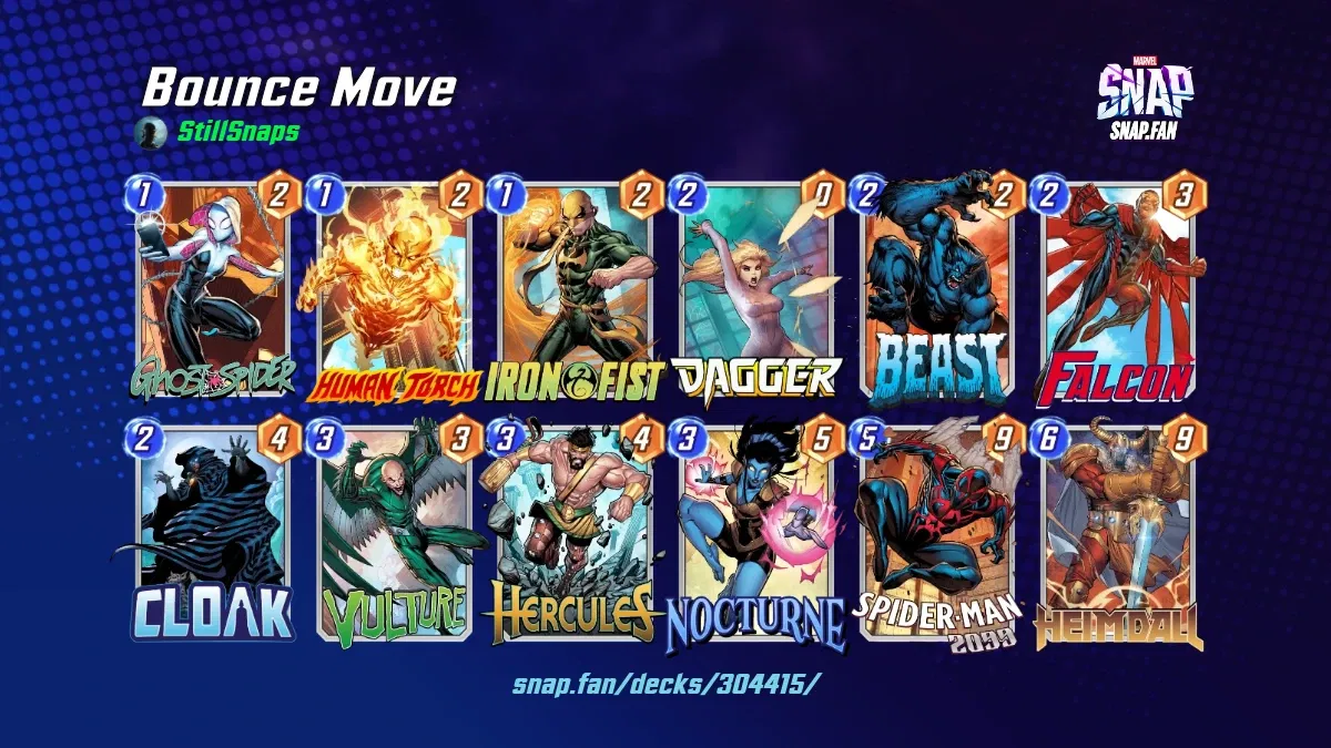Bounce Move by StillSnaps - Marvel Snap Decks - snap.fan