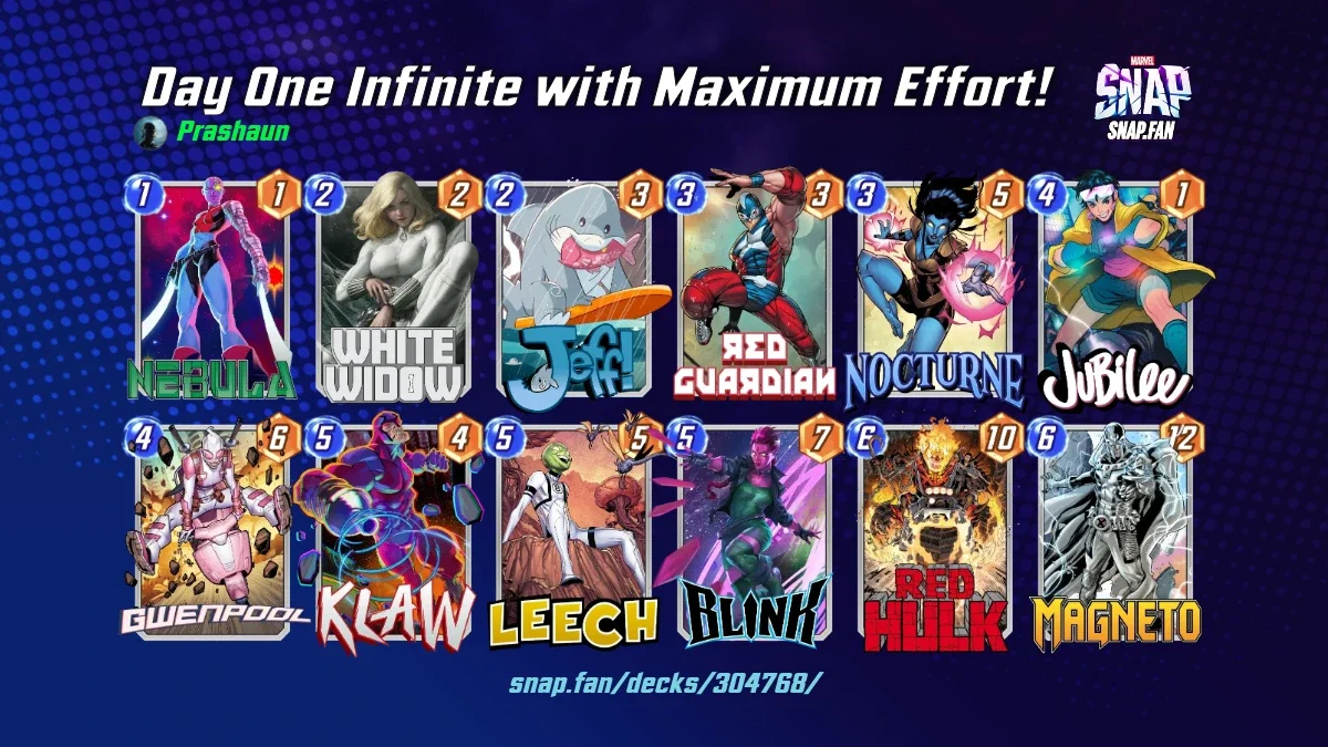 Day One Infinite with Maximum Effort! by Prashaun - Marvel Snap Decks ...