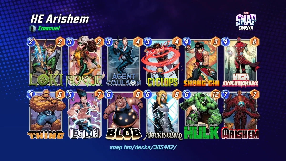 HE Arishem by Emanuel - Marvel Snap Decks - snap.fan
