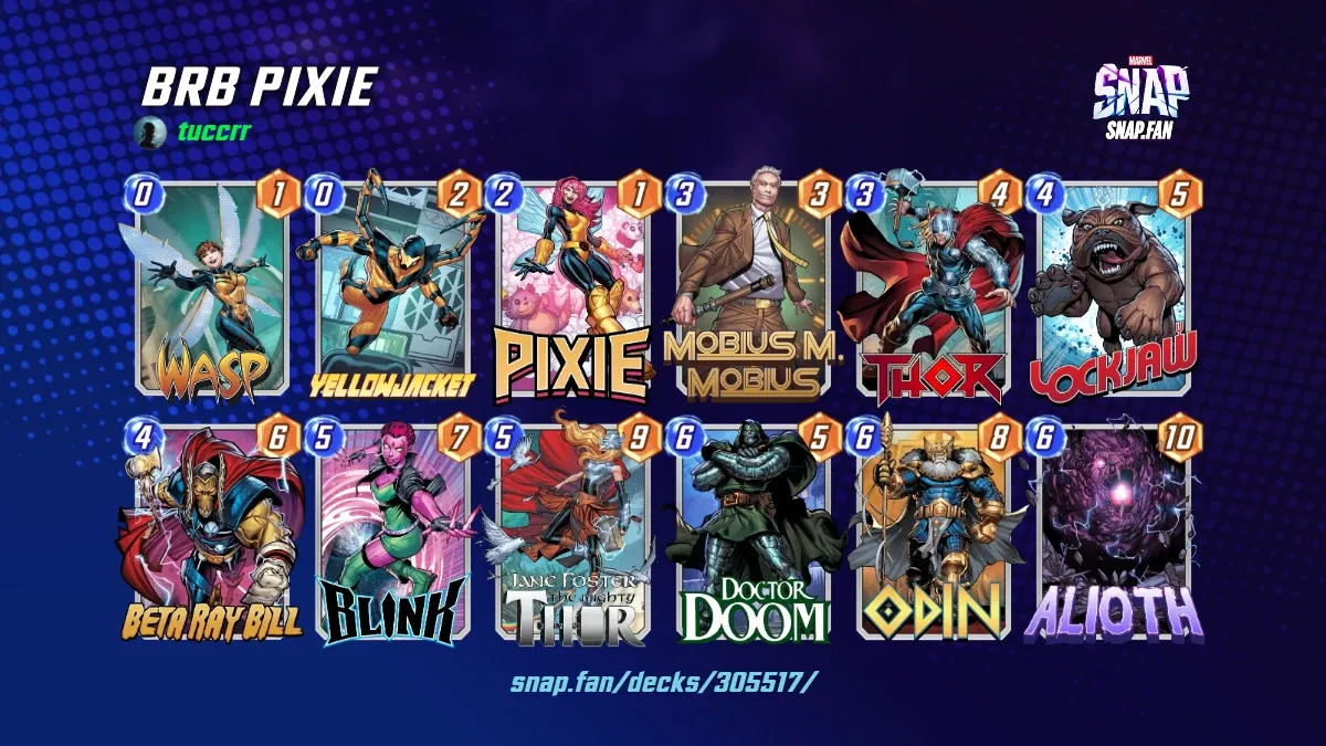 BRB PIXIE by tuccrr - Marvel Snap Decks - snap.fan