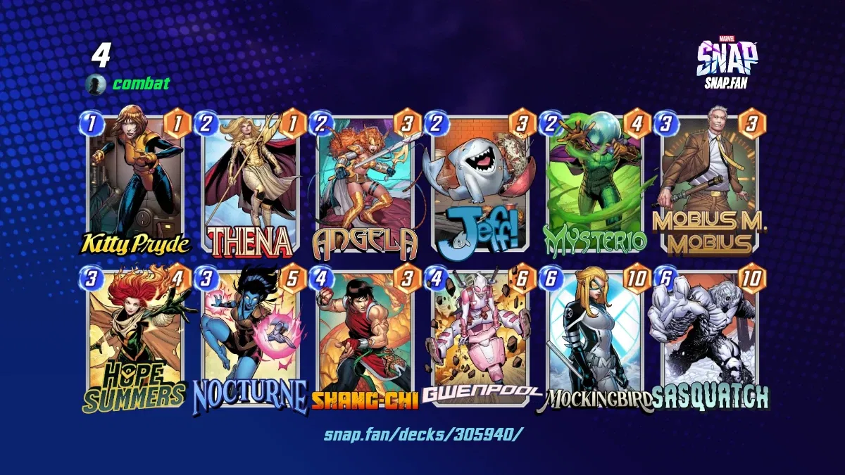 4 by combat - Marvel Snap Decks - snap.fan