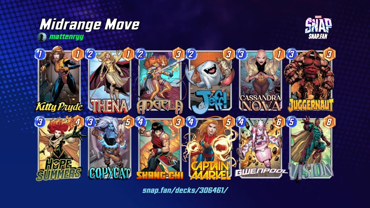 Midrange Move by mattenryy - Marvel Snap Decks - snap.fan