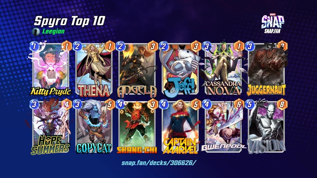 Spyro Top 10 by Leegion - Marvel Snap Decks - snap.fan