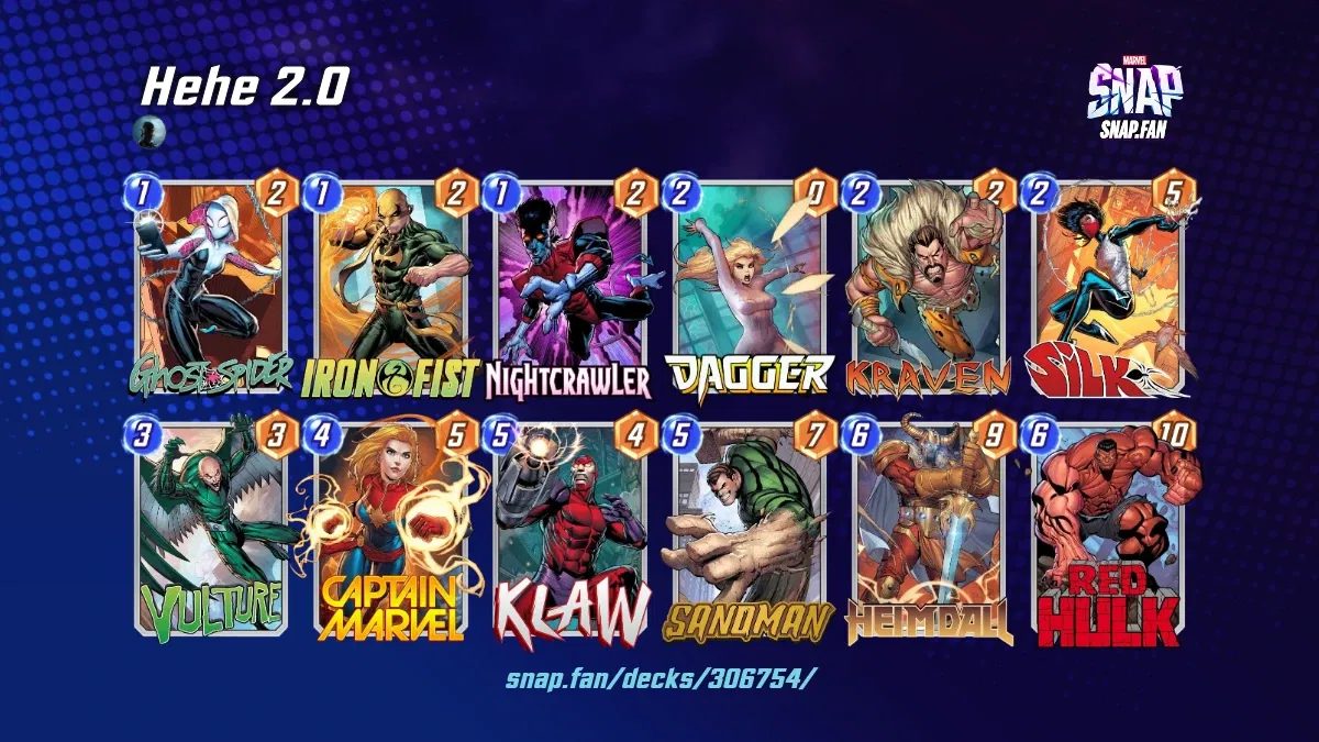 Hehe 2.0 by None - Marvel Snap Decks - snap.fan