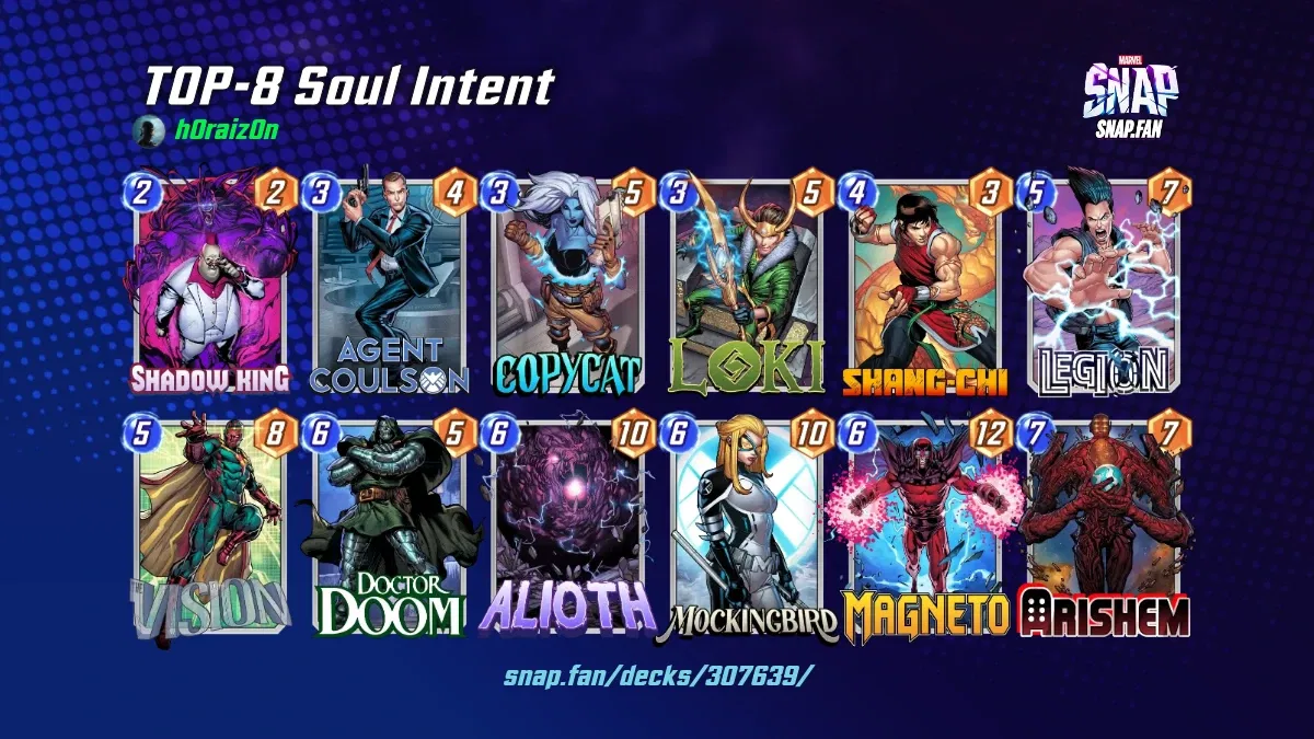 TOP-8 Soul Intent by h0raiz0n - Marvel Snap Decks - snap.fan