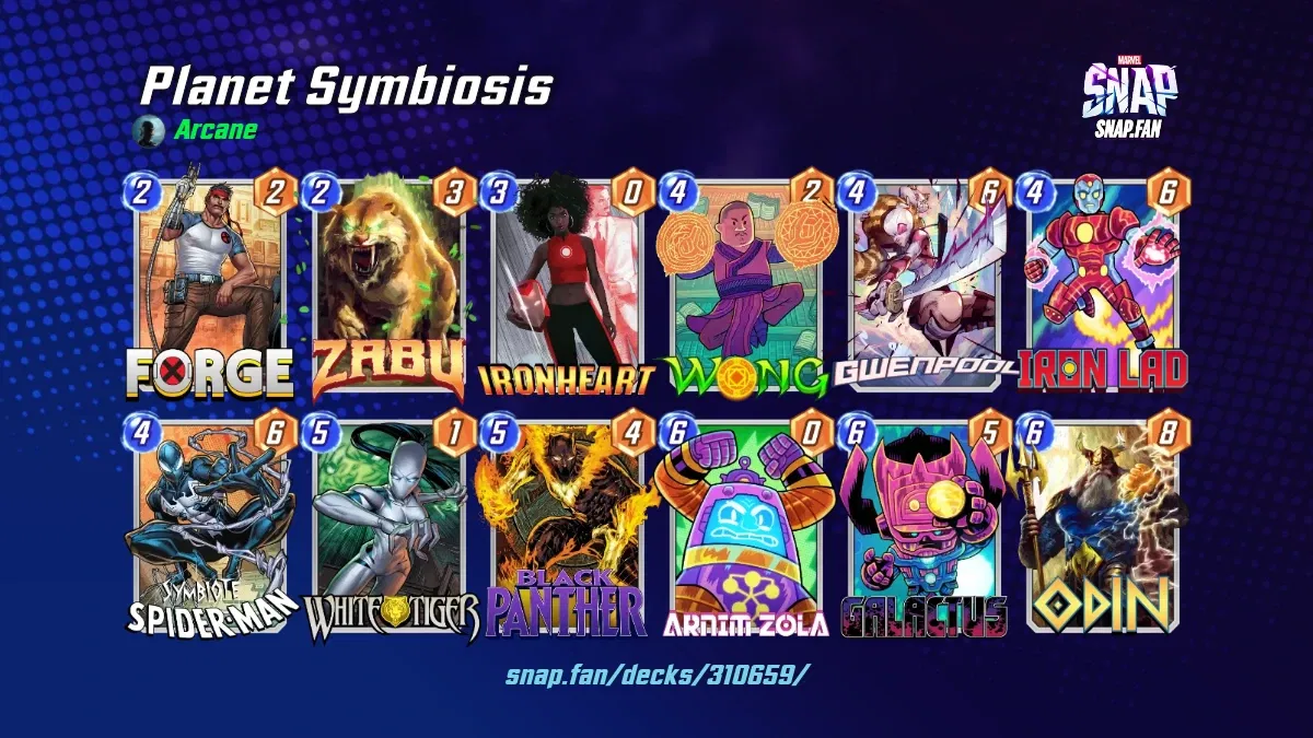 Planet Symbiosis by Arcane - Marvel Snap Decks - snap.fan