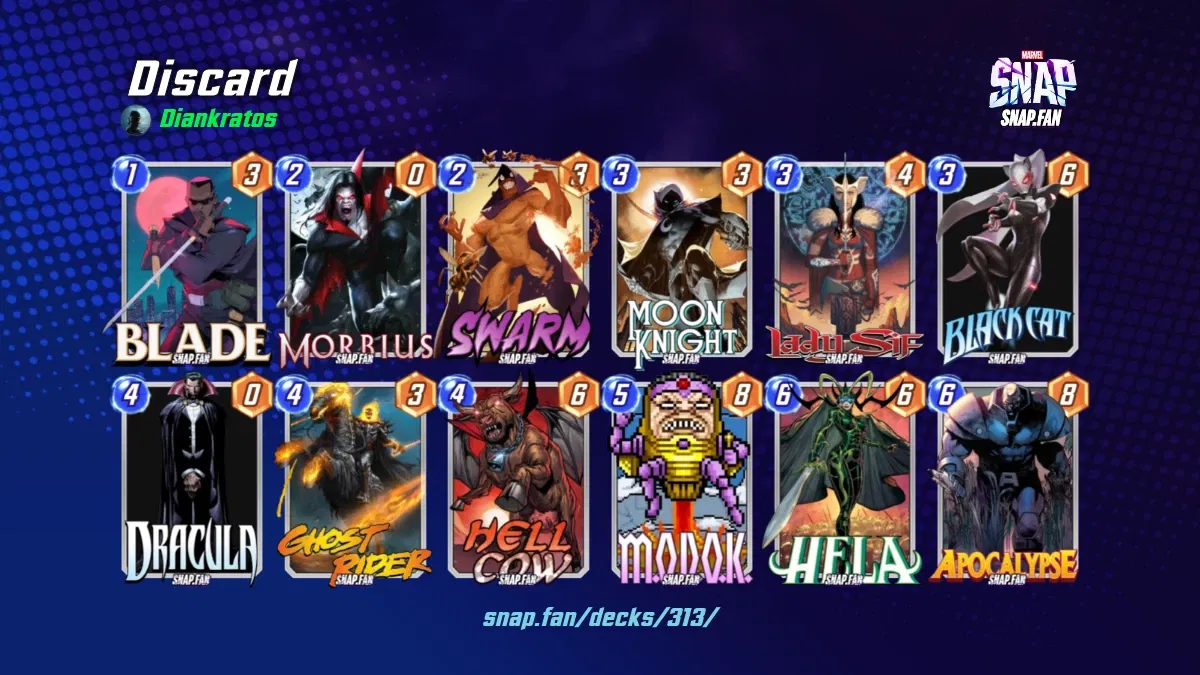 Discard by Diankratos - Marvel Snap Decks - snap.fan