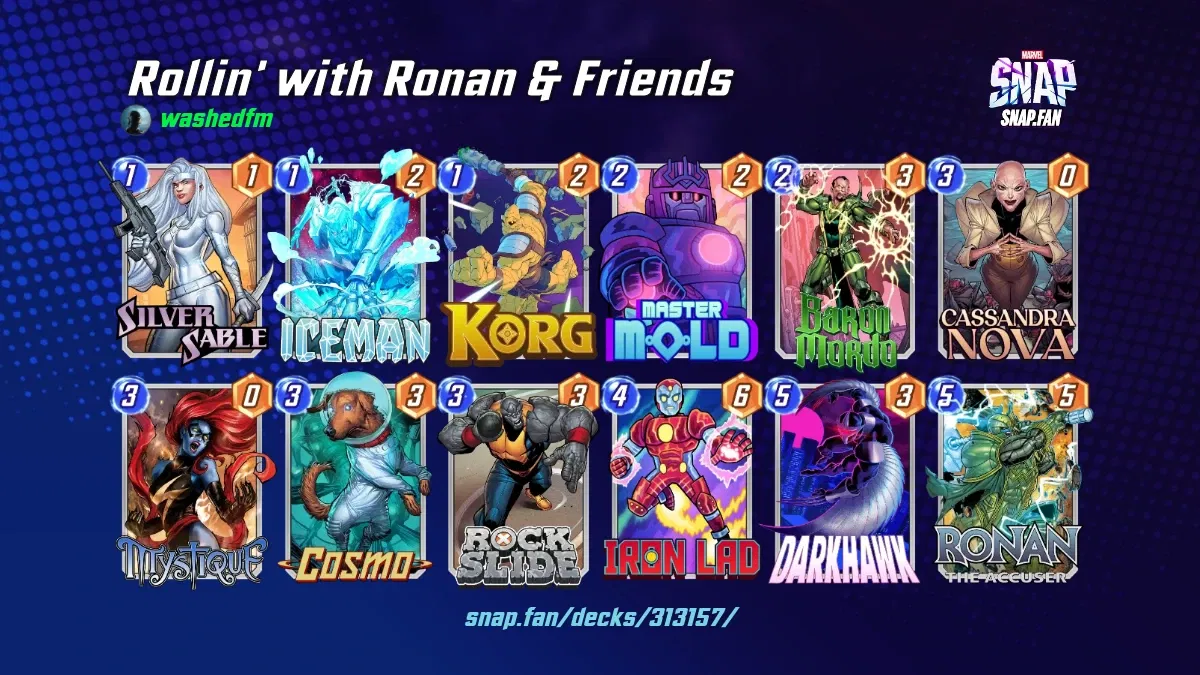 Rollin' with Ronan & Friends by washedfm - Marvel Snap Decks - snap.fan