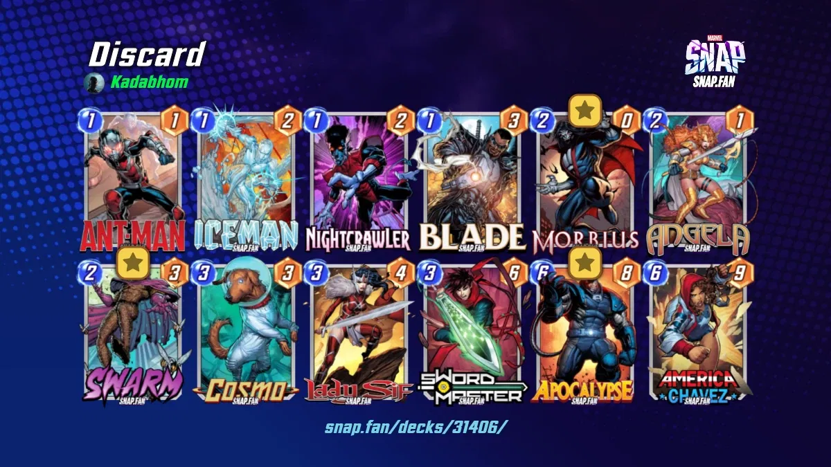 Discard by Kadabhom - Marvel Snap Decks - snap.fan