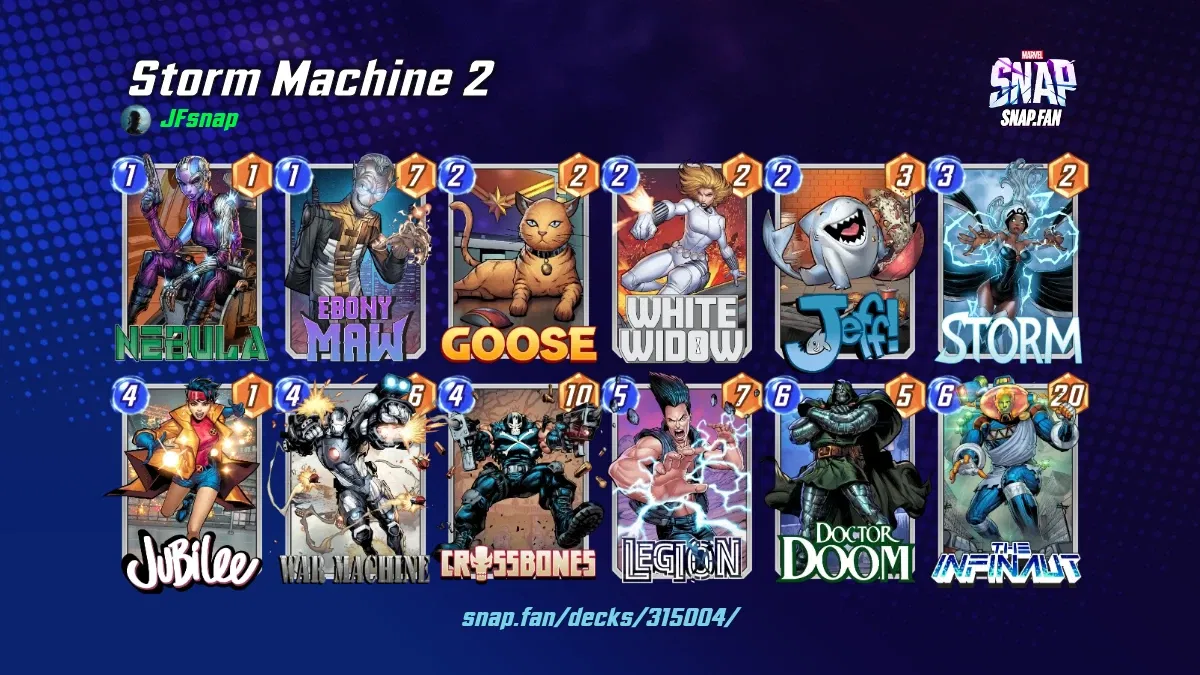 Storm Machine 2 by JFsnap - Marvel Snap Decks - snap.fan