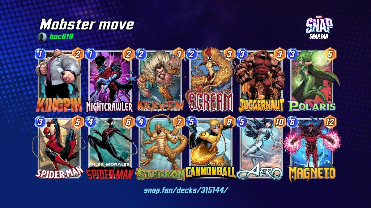 Mobster move by boc819 - Marvel Snap Decks - snap.fan