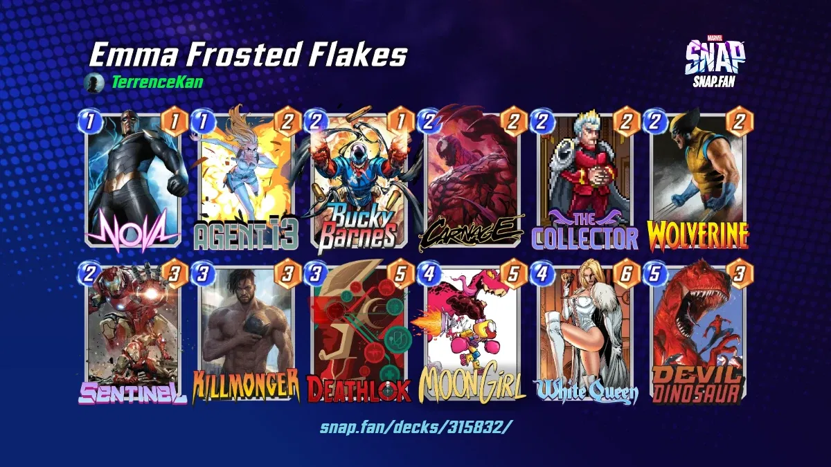 Emma Frosted Flakes by TerrenceKan - Marvel Snap Decks - snap.fan