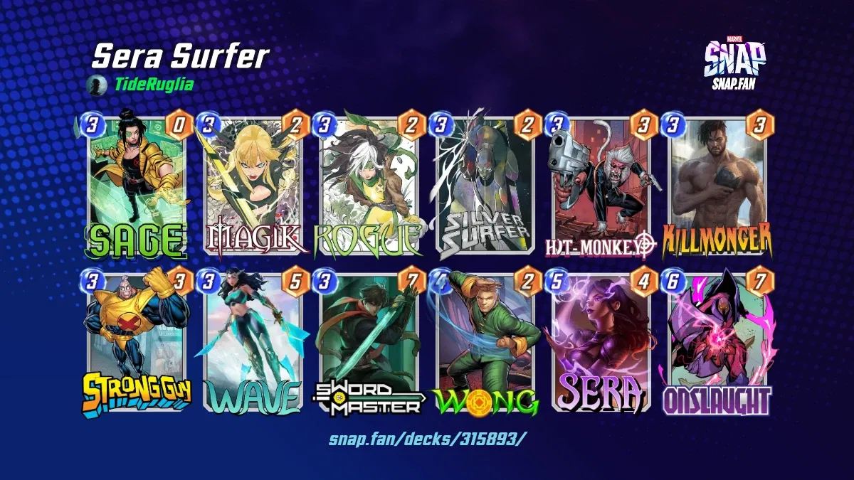 Sera Surfer by TideRuglia - Marvel Snap Decks - snap.fan