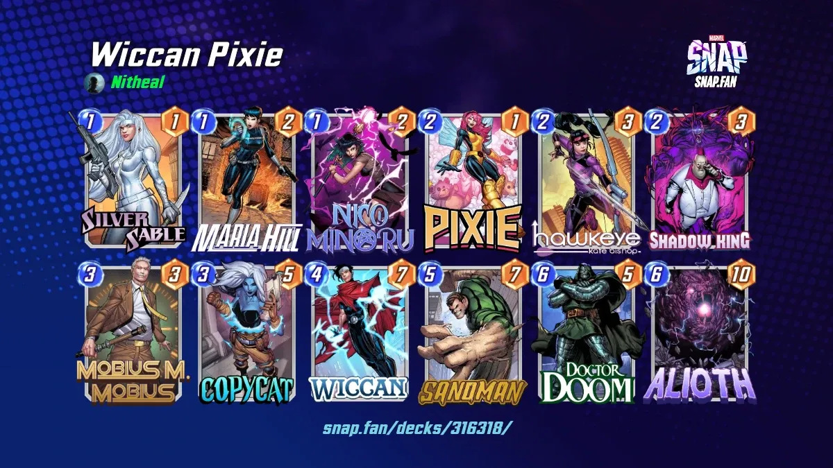 Wiccan Pixie by Nitheal - Marvel Snap Decks - snap.fan