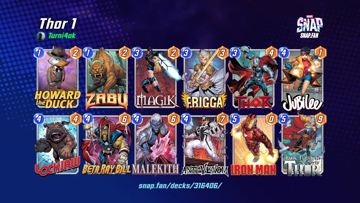 Thor 1 by Turni4ok - Marvel Snap Decks - snap.fan