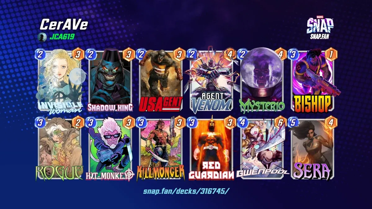 CerAVe by JCA619 - Marvel Snap Decks - snap.fan