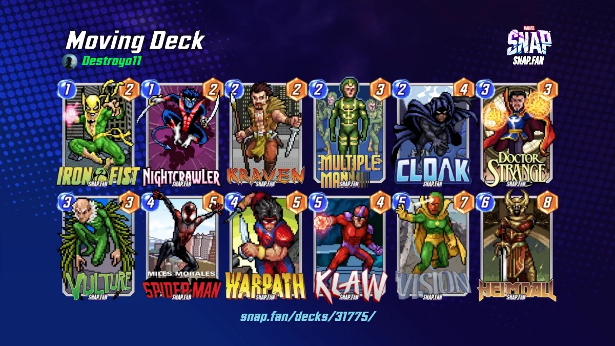Moving Deck by Destroyo11 - Marvel Snap Decks - snap.fan