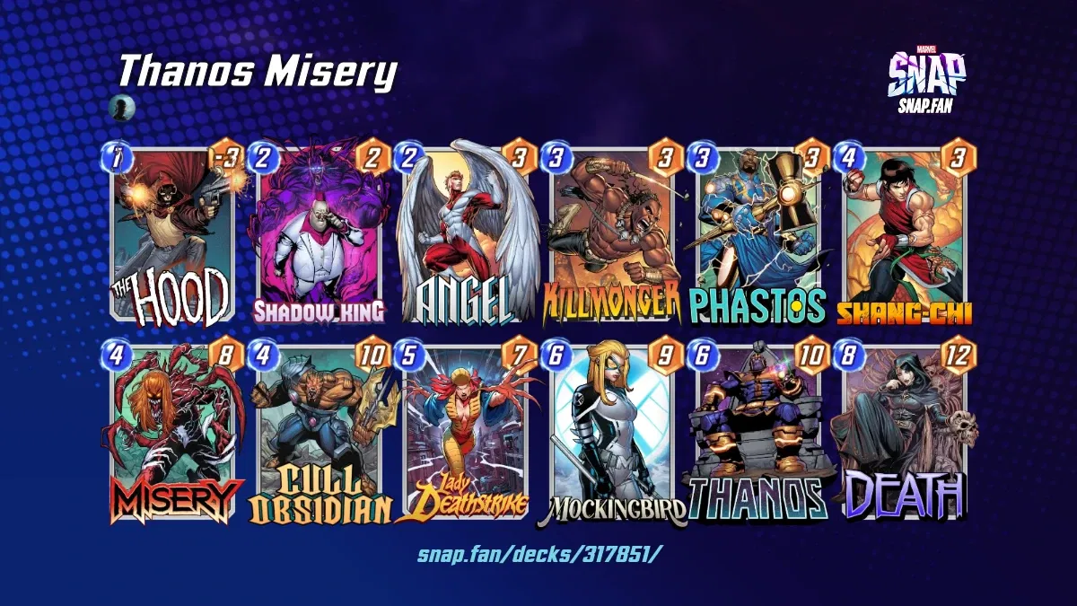 Thanos Misery by None - Marvel Snap Decks - snap.fan