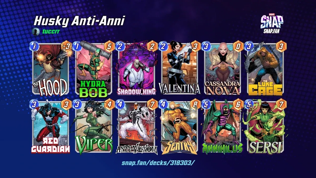Husky Anti-Anni by tuccrr - Marvel Snap Decks - snap.fan