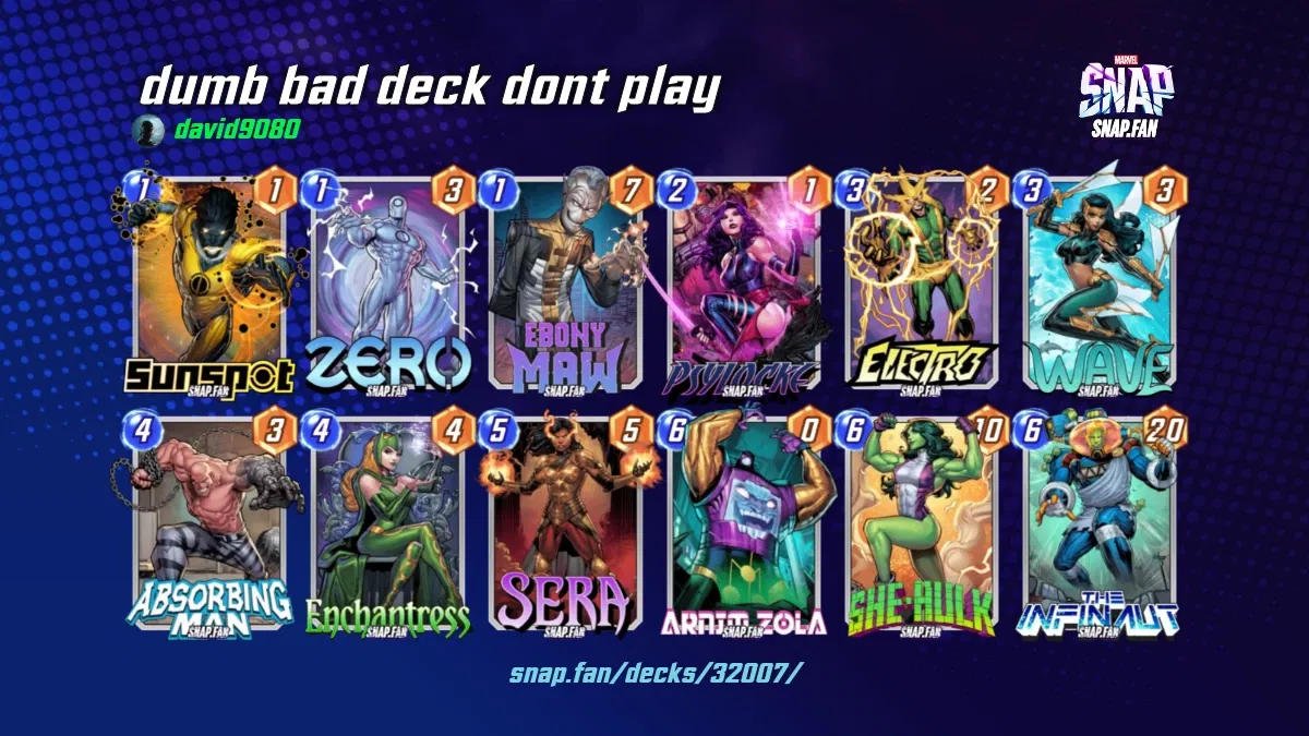 dumb bad deck dont play by david9080 - Marvel Snap Decks - snap.fan