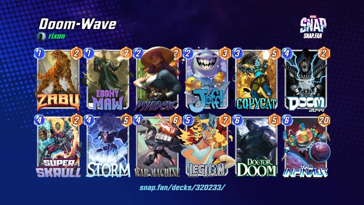 Doom-Wave by rixon - Marvel Snap Decks - snap.fan