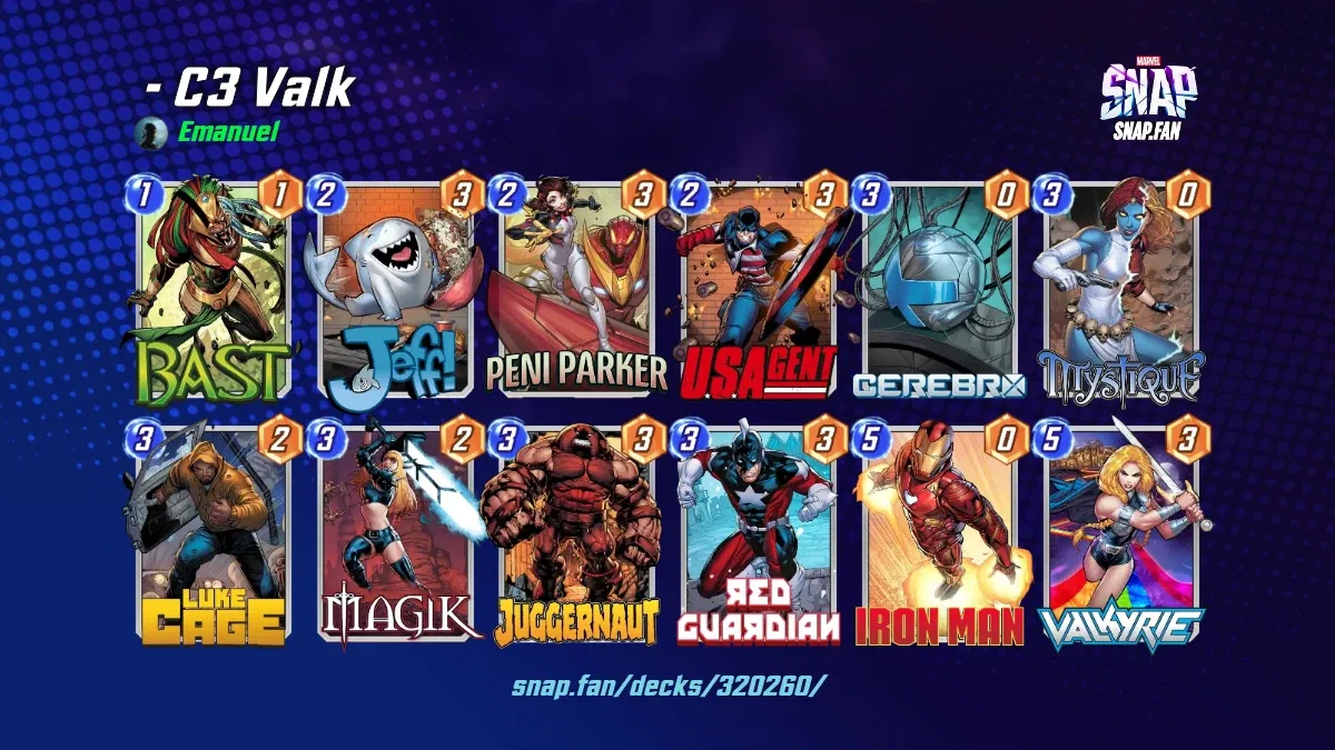 C3 by Emanuel - Marvel Snap Decks - snap.fan