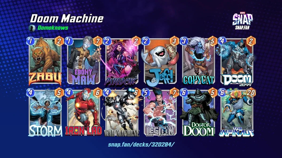 Doom Machine by Domoknows - Marvel Snap Decks - snap.fan