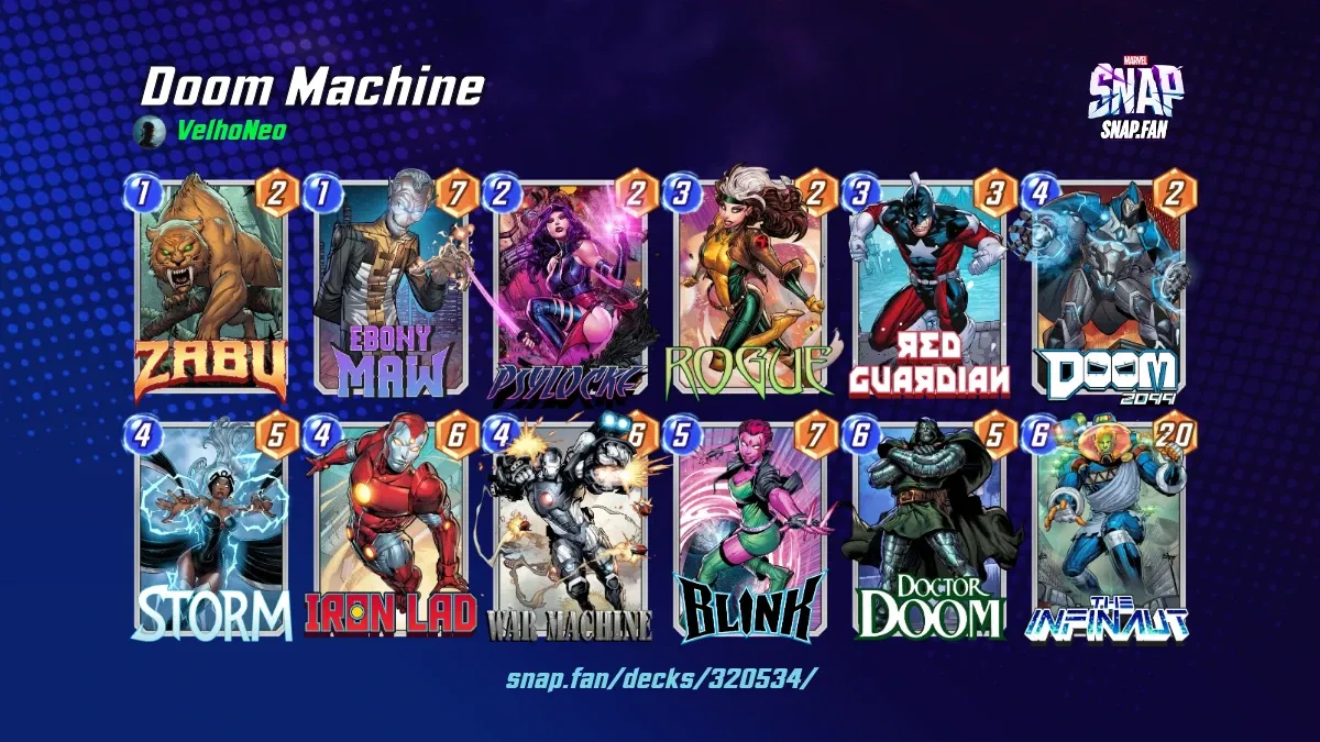 Doom Machine by VelhoNeo - Marvel Snap Decks - snap.fan