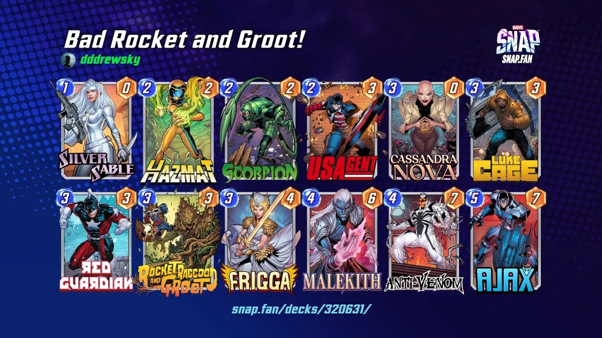 Bad Rocket and Groot! by dddrewsky - Marvel Snap Decks - snap.fan