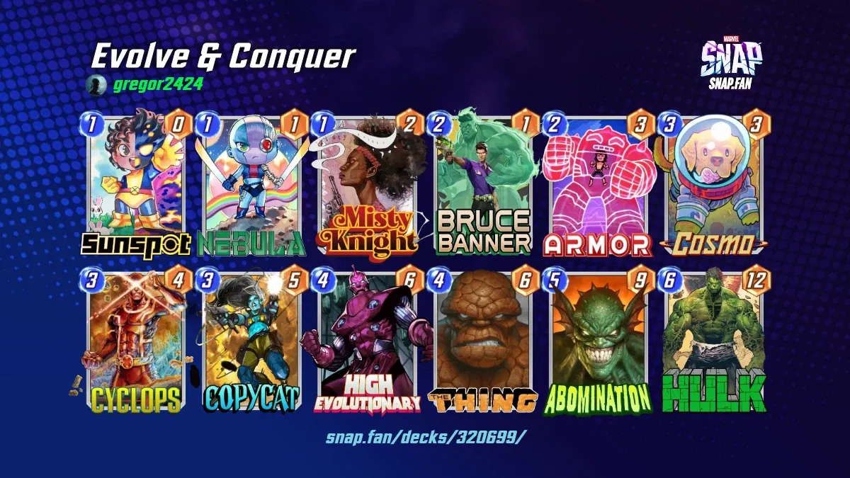 Evolve & Conquer by gregor2424 - Marvel Snap Decks - snap.fan