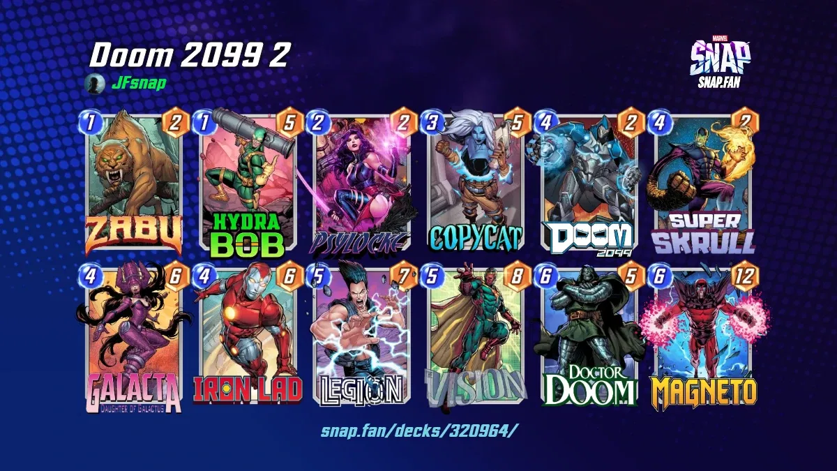 Doom 2099 2 by JFsnap - Marvel Snap Decks - snap.fan