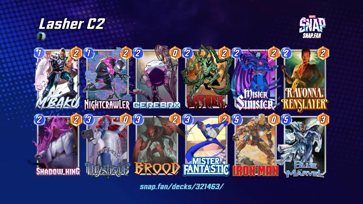 Lasher C2 by None - Marvel Snap Decks - snap.fan