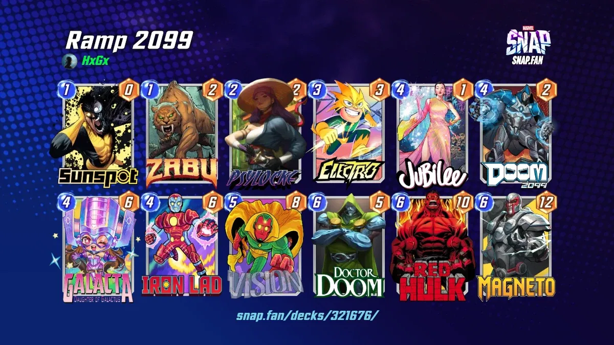 Ramp 2099 by HxGx - Marvel Snap Decks - snap.fan