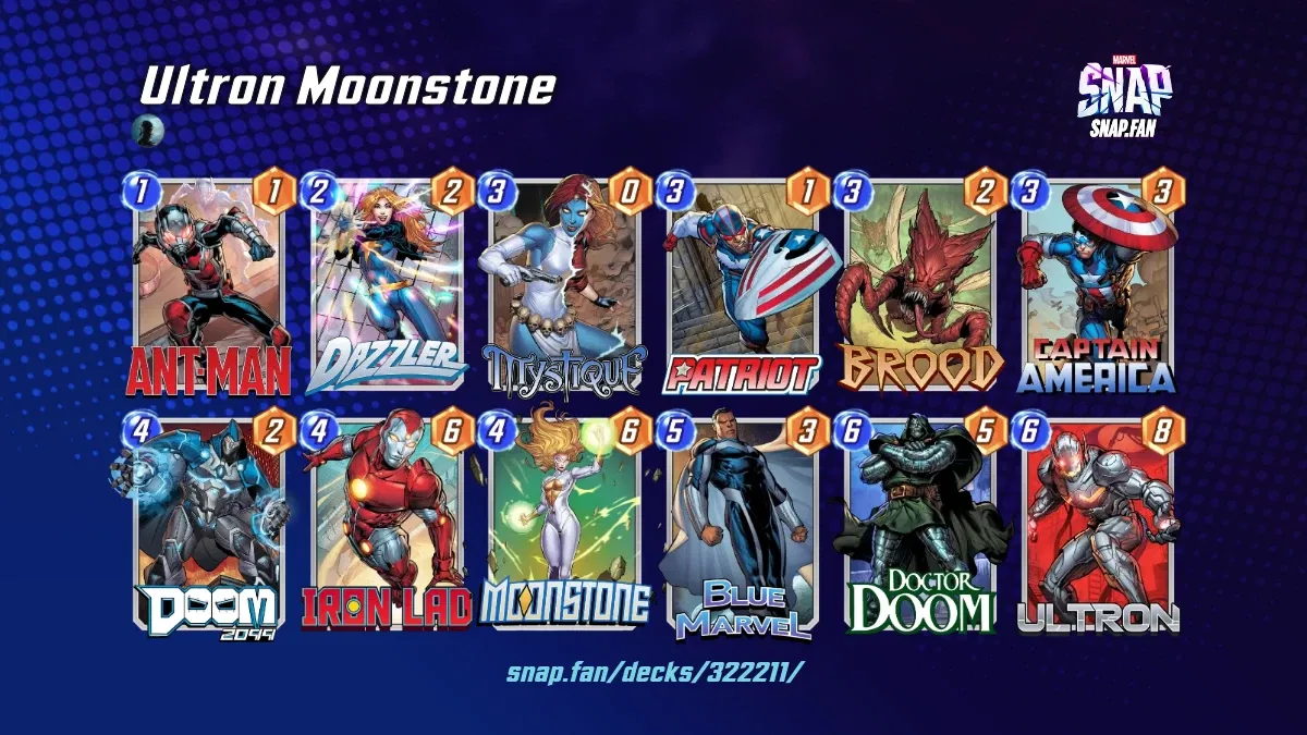 Ultron Moonstone by None - Marvel Snap Decks - snap.fan